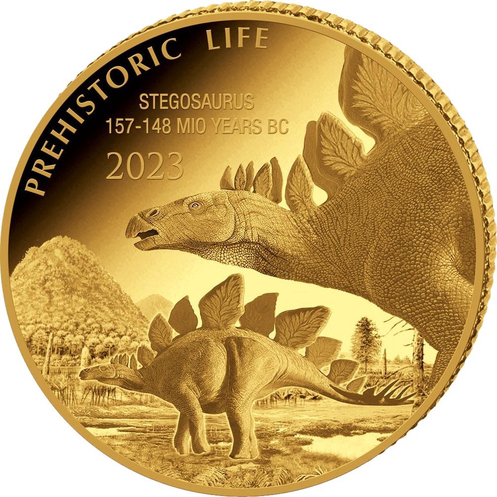 0,5g Gold Prehistoric Life Stegosaurus 2023 PP (Auflage: 2.000 ...