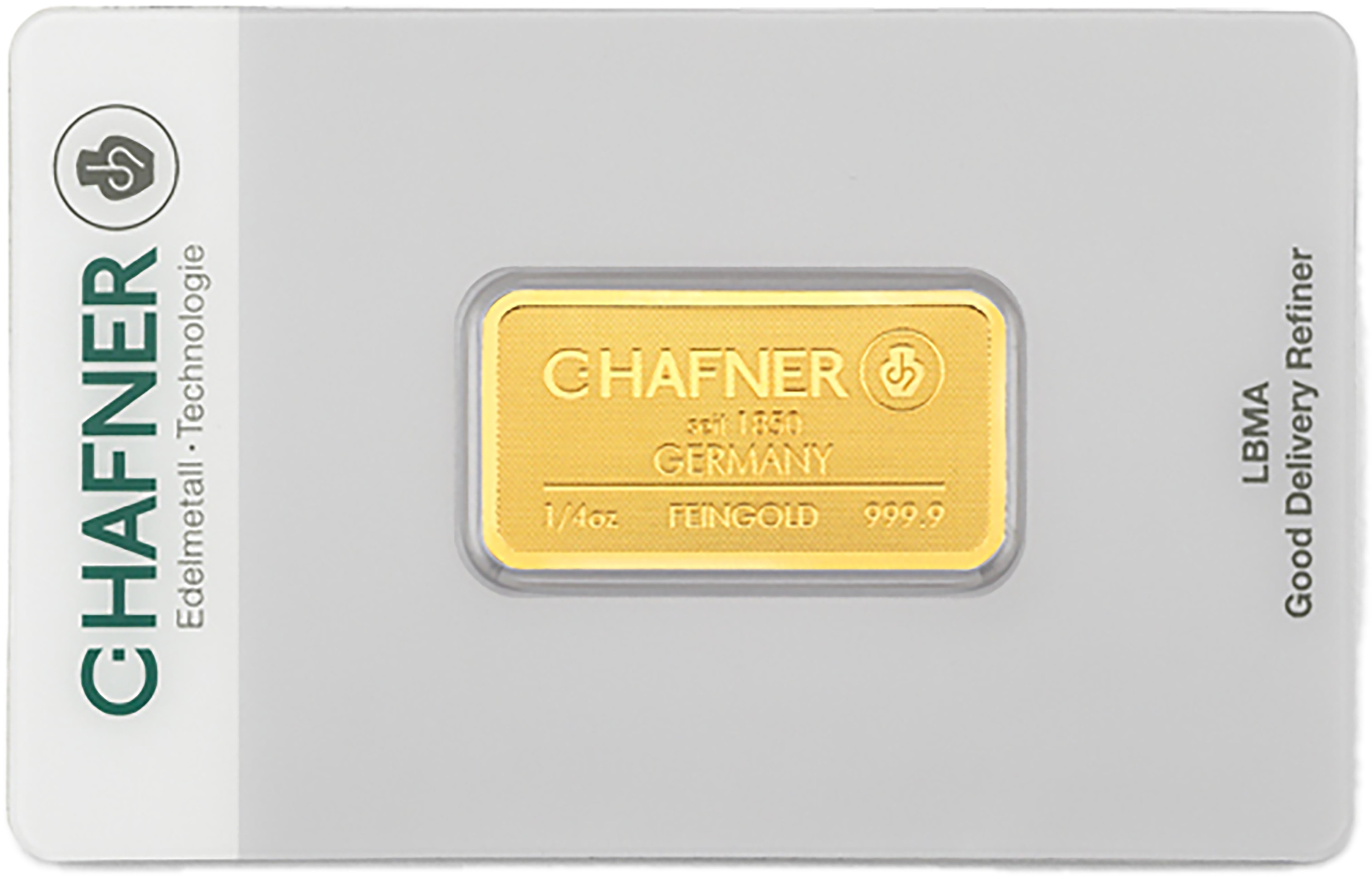 1/4 Unze Goldbarren C. Hafner