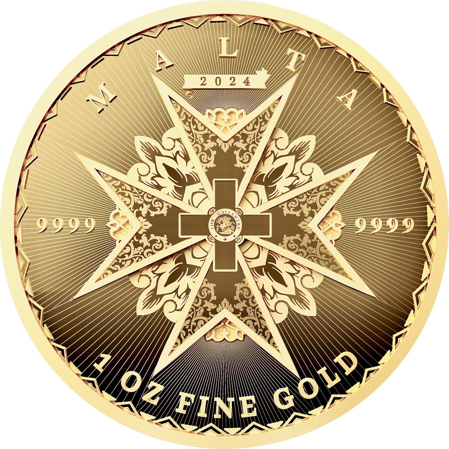 1 Unze Gold Malta 100 Euro Malteserkreuz 2024