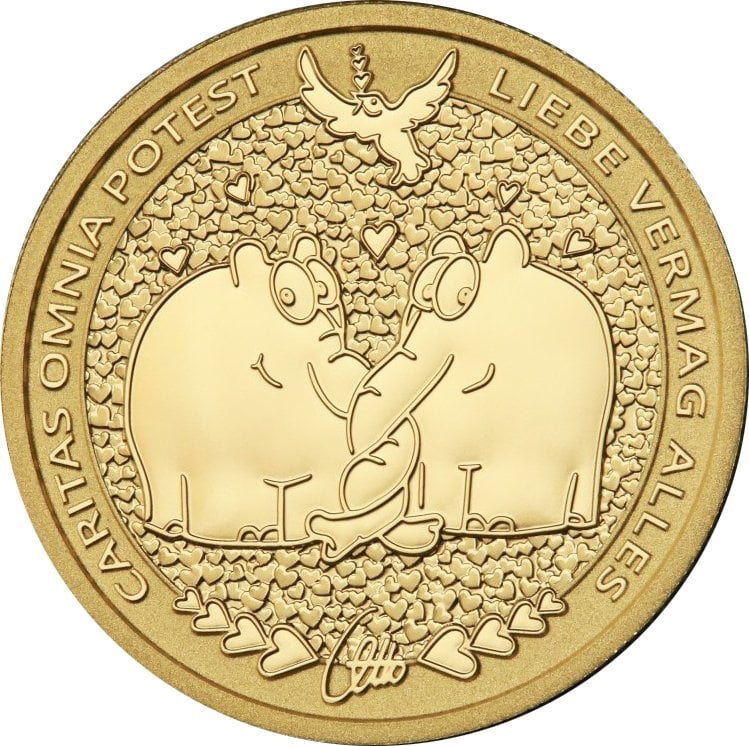1 Unze Gold Ottifanten 2025 Caritas Omnia Potest (Auflage: 1.000)