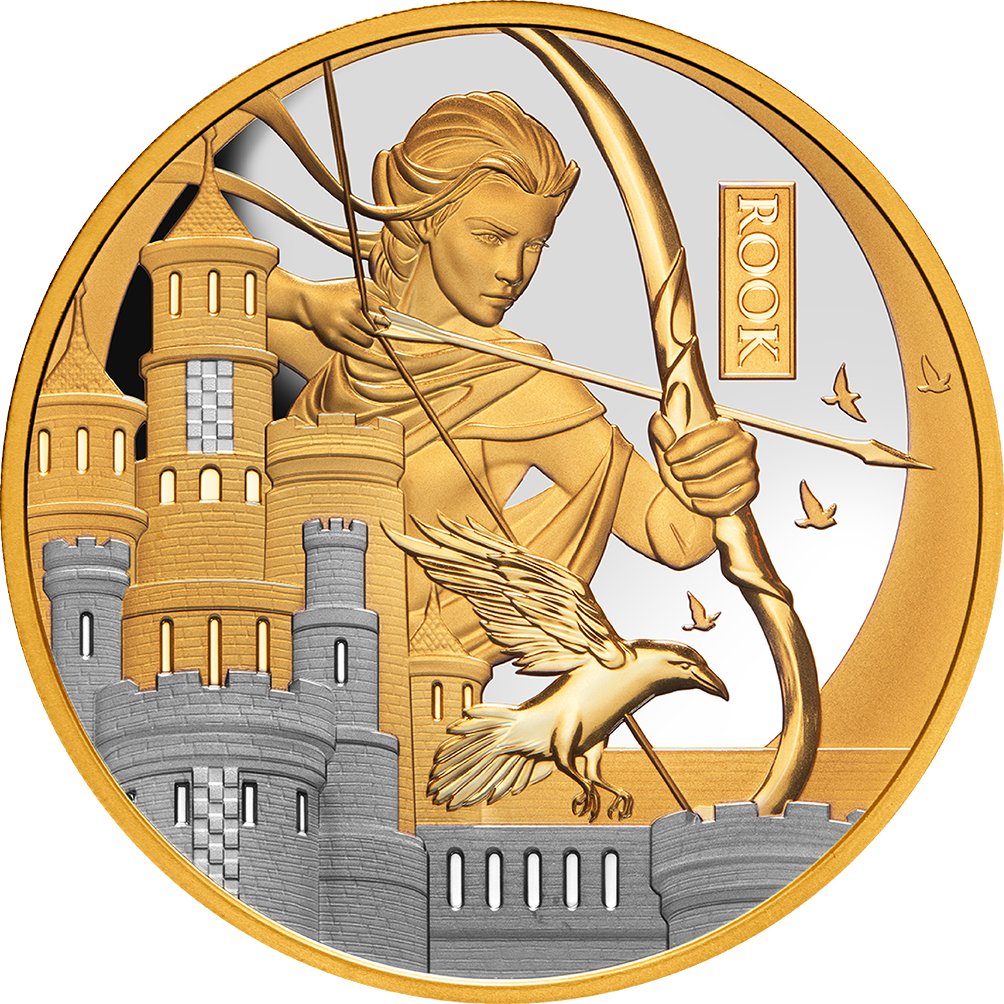 1 Unze Gold Schachfiguren Turm 2026 (Auflage 99 | Polierte Platte ...