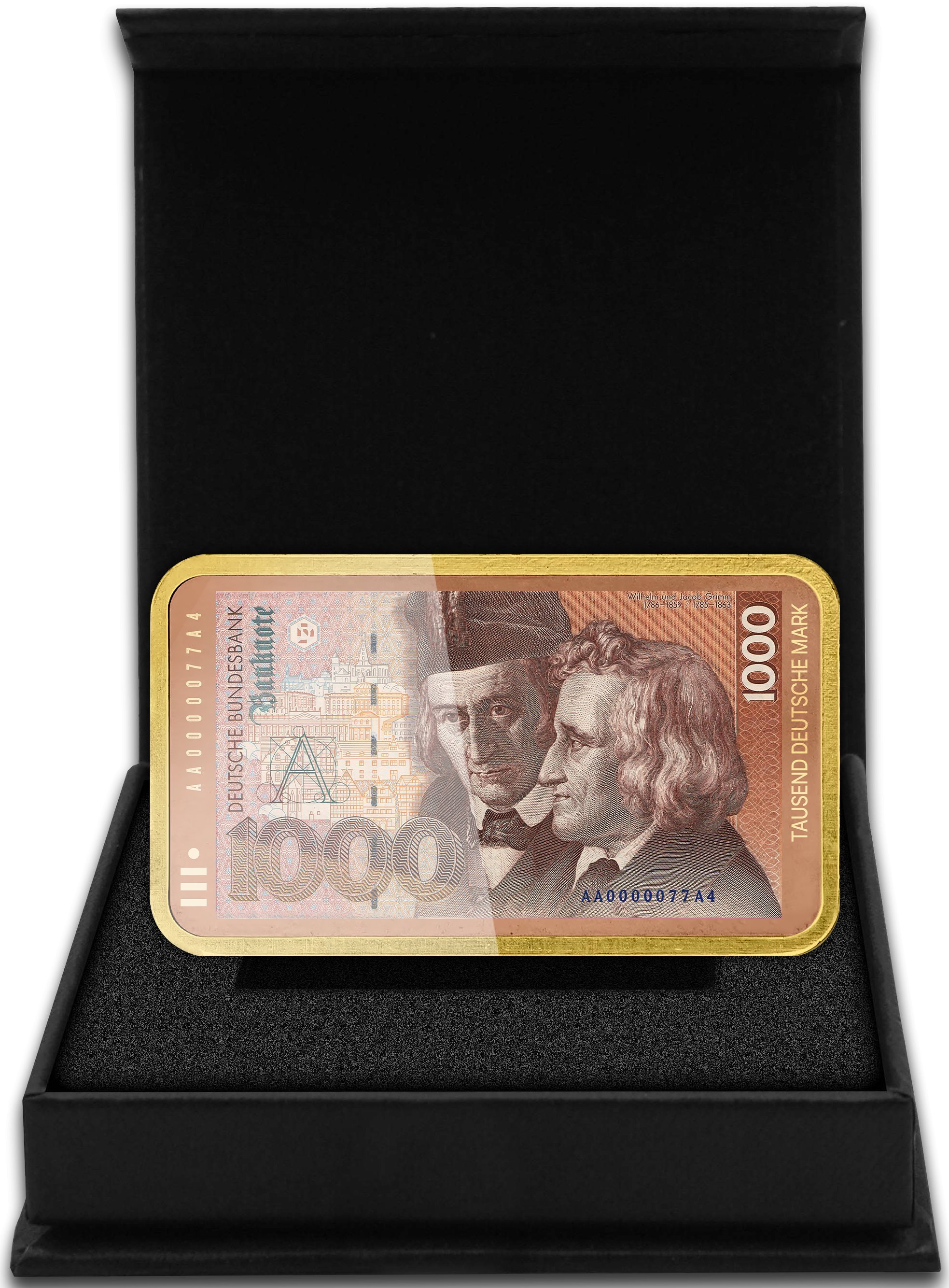 1 Unze Silber 1000 DM Schein (Auflage: 100 | teilvergoldet)