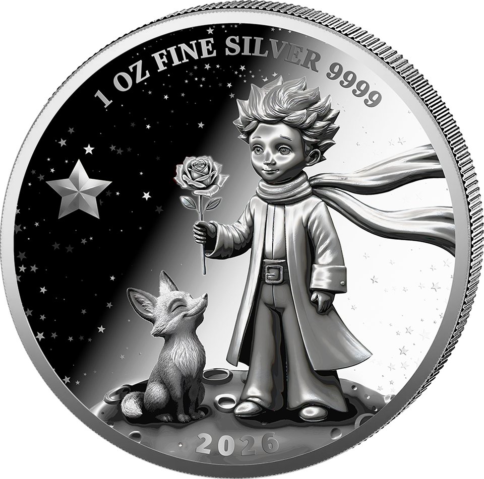 1 Unze Silber Kleiner Prinz 2026 (Auflage: 1.000 | Polierte Platte)