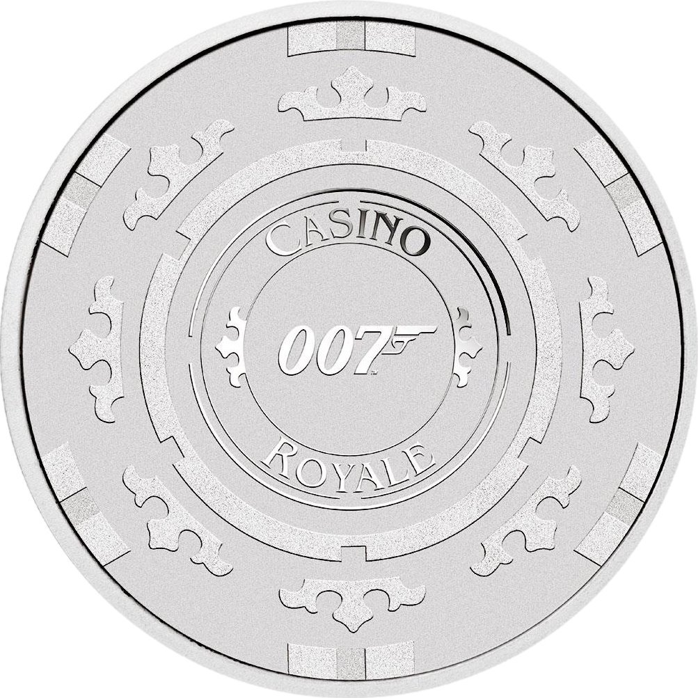 1 Unze Silber Casino Royale Chip James Bond 007 (Auflage: 38.500 ...