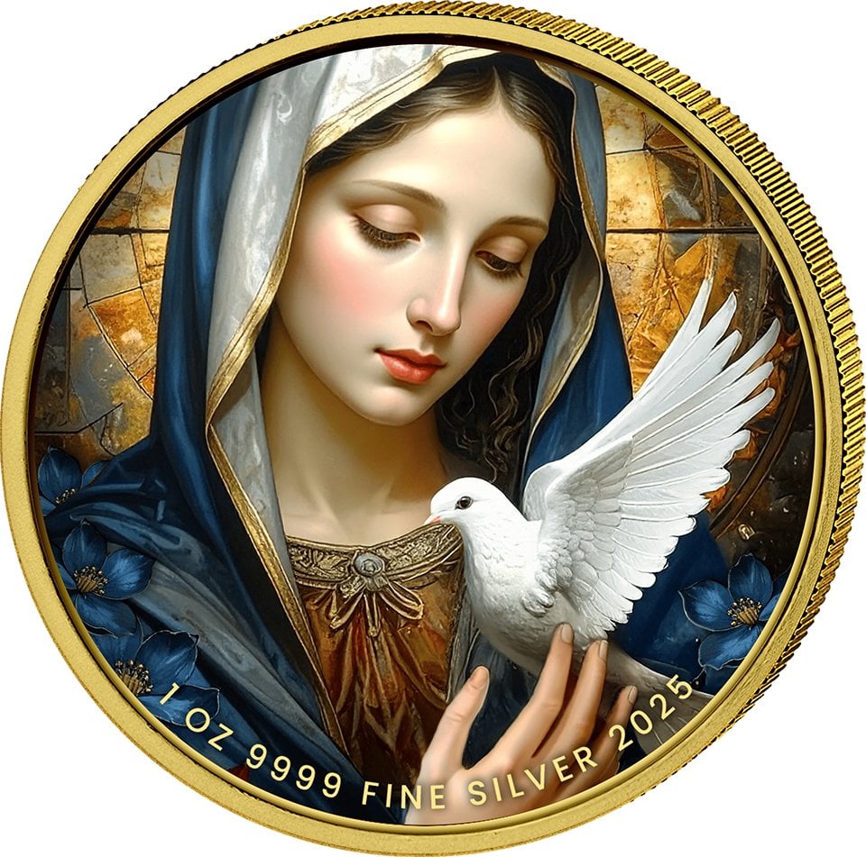 1 Unze Silber Maria Mutter Gottes mit Taube 2025 (Auflage: 100 ...