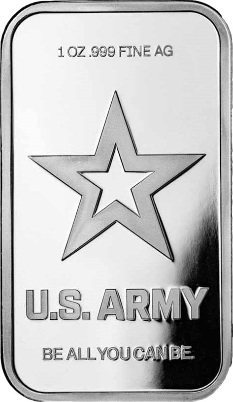 1 Unze Silberbarren U.S. Army Logo