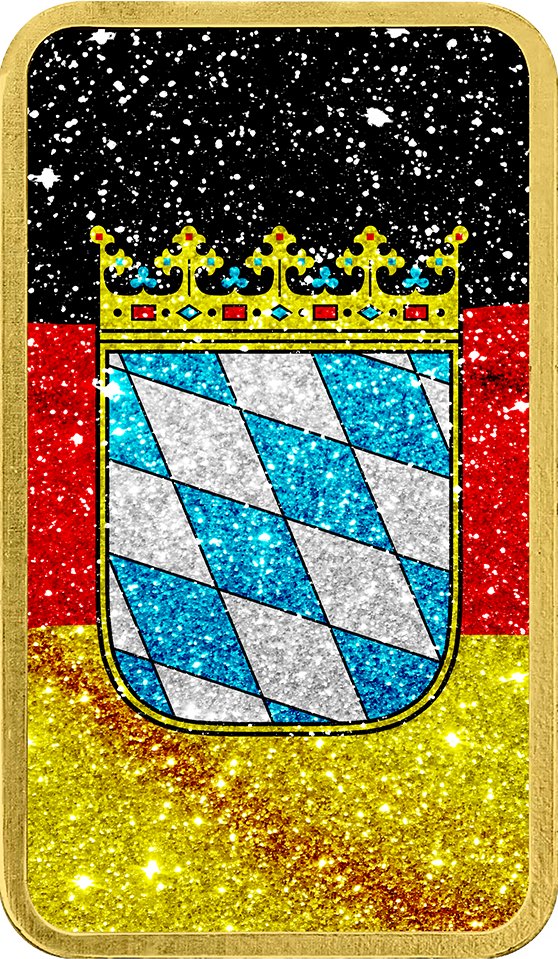 1 Unze Silberbarren Bayern (Auflage: 100 | teilvergoldet)