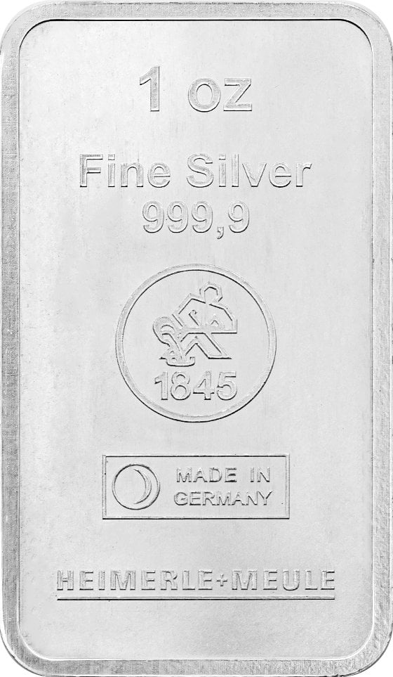 1 Unze Silberbarren Heimerle und Meule