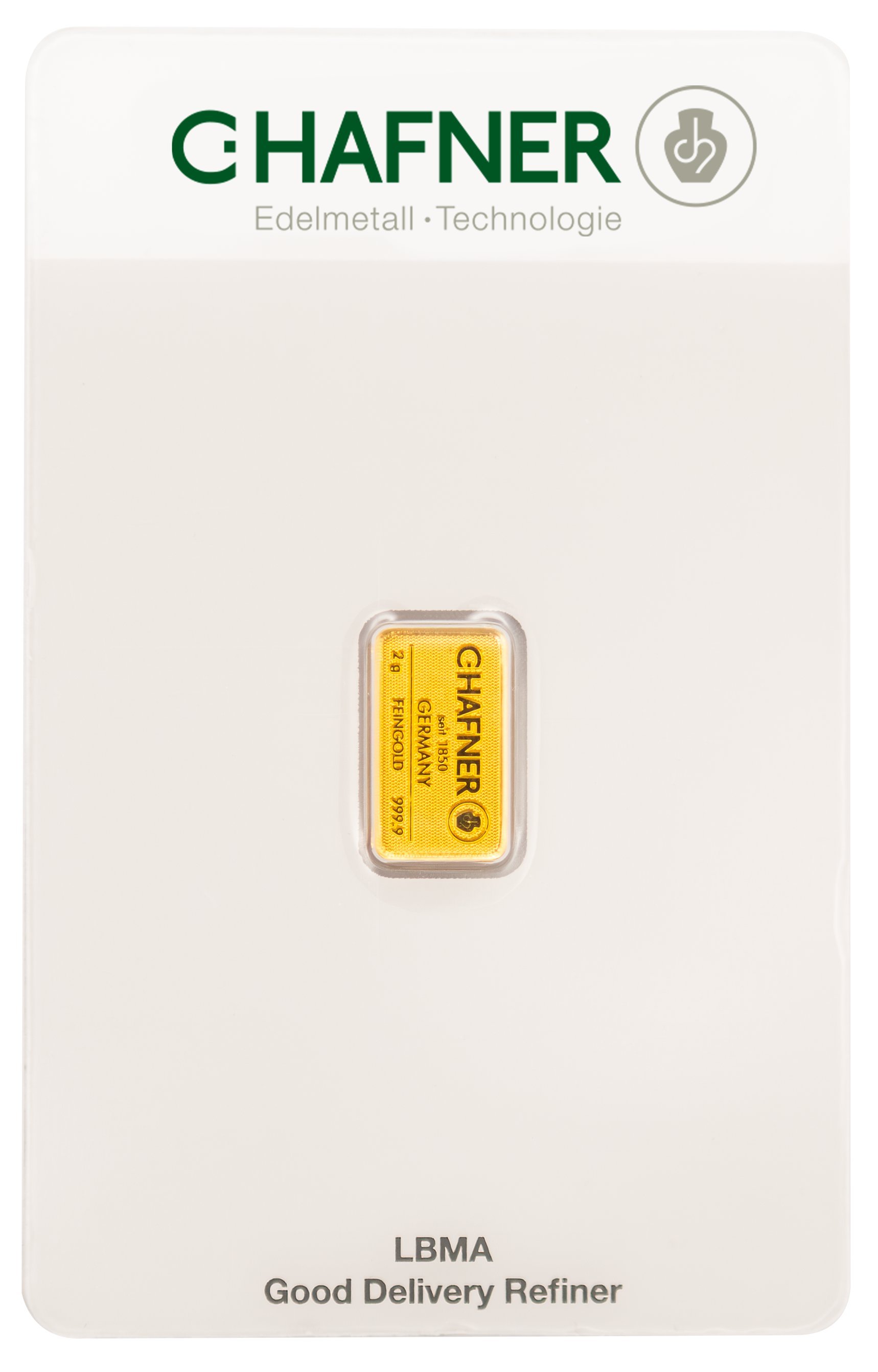 2g Goldbarren C. Hafner