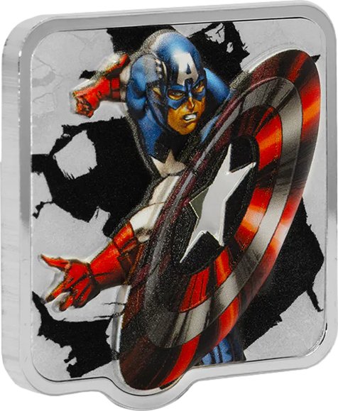 2 Unze Silber Marvel Captain America Smash 2025 (Auflage: 1.000 ...