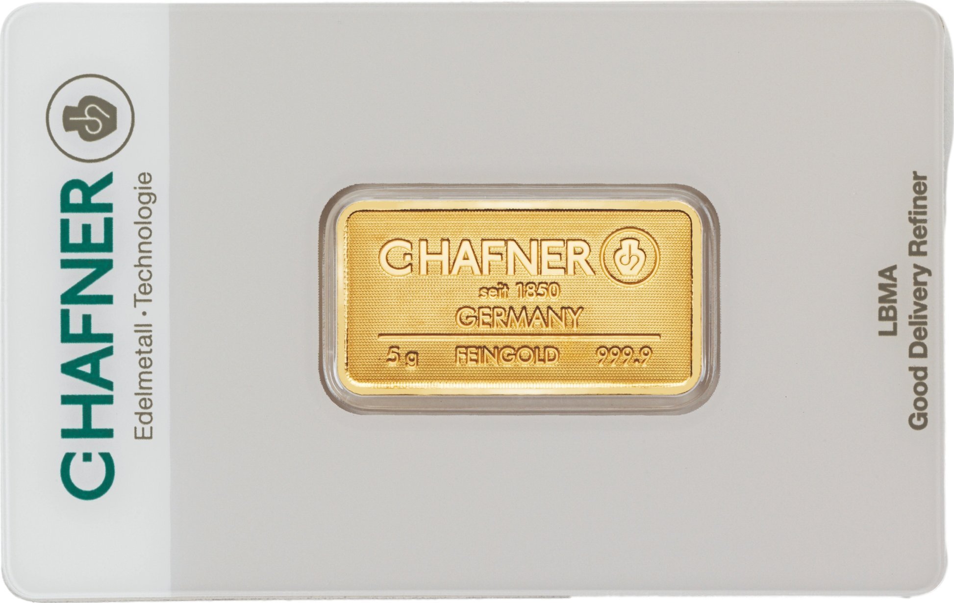 5 g Goldbarren C.Hafner