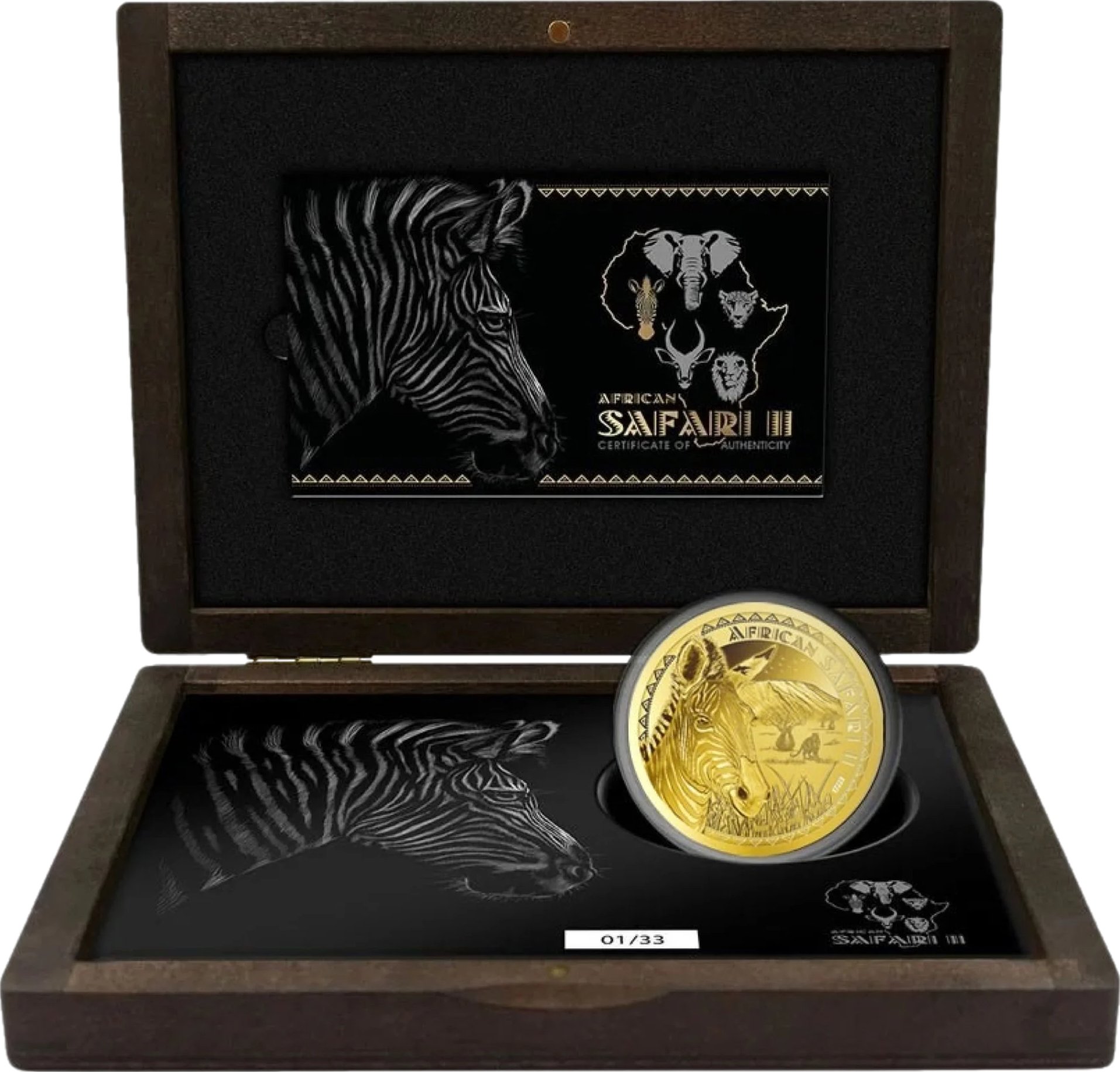 5 Unze Gold African Safari II Zebra 2022 PP (Auflage: 33 | Polierte ...