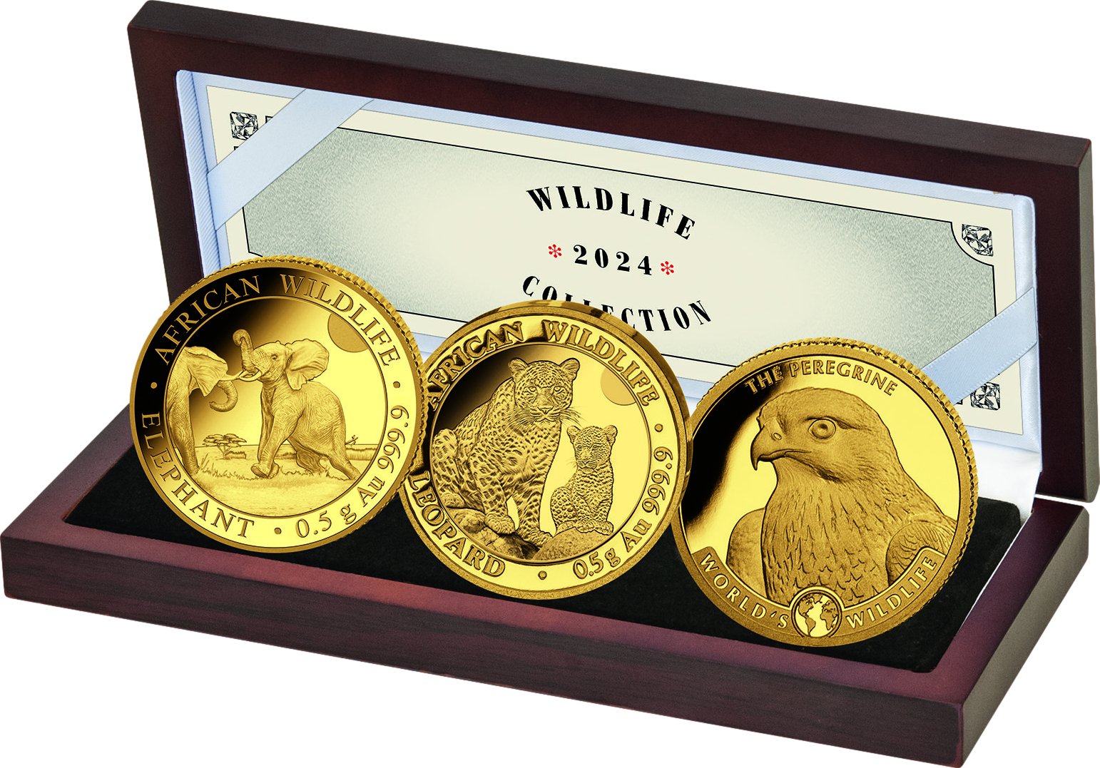 Gold African Wildlife Set 2024 (Auflage: 1.000 | 3 x 0,5 g | Polierte ...