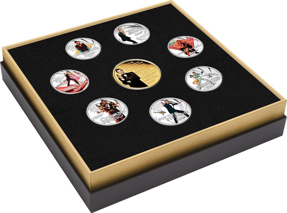 Silber James Bond Hommage Roger Moore Set 2024 (Auflage: 500 | Polierte ...